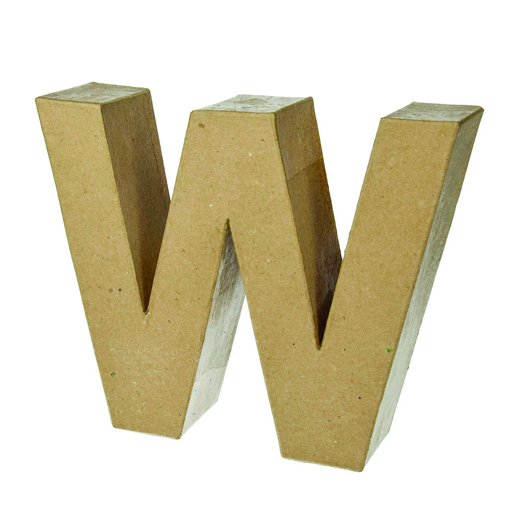 Buchstabe W PappArt H 17,5 x B 21,8 x T 5,5 cm
